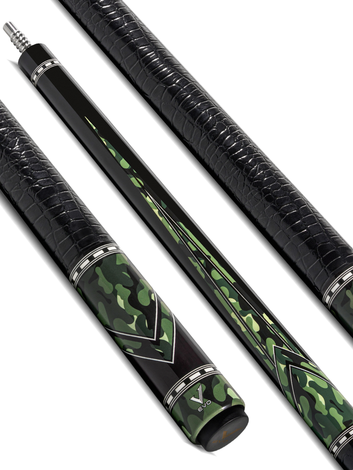 EVO RECON POOL CUE - VIPER - LEATHER WRAP – CUEBOTS