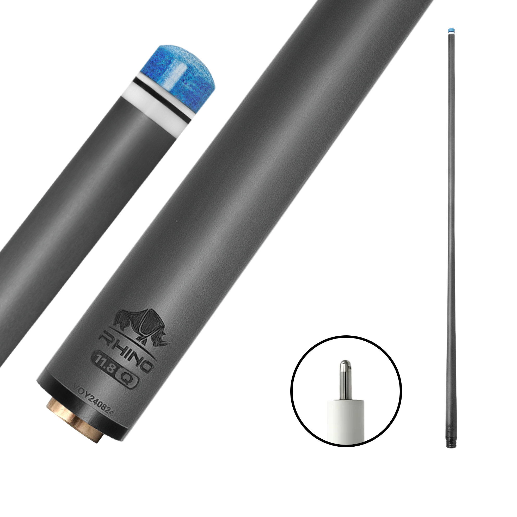 Rhino - 30" / Q-loc Carbon Pool Cue Single Shaft – CUEBOTS