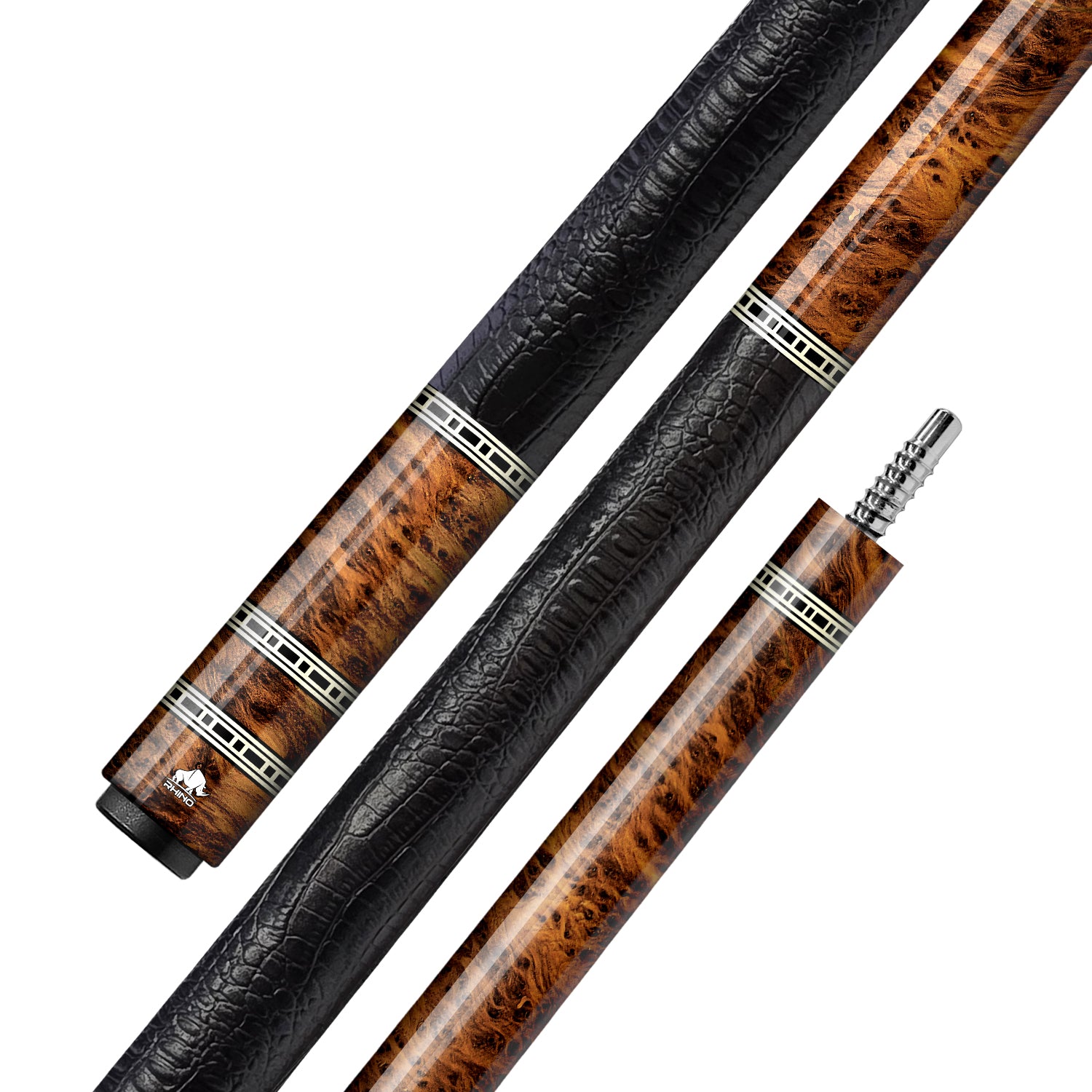 Rhino RETRÔ Cue Butt - Thuya - Crocodile Embossed Microfiber Leather W ...
